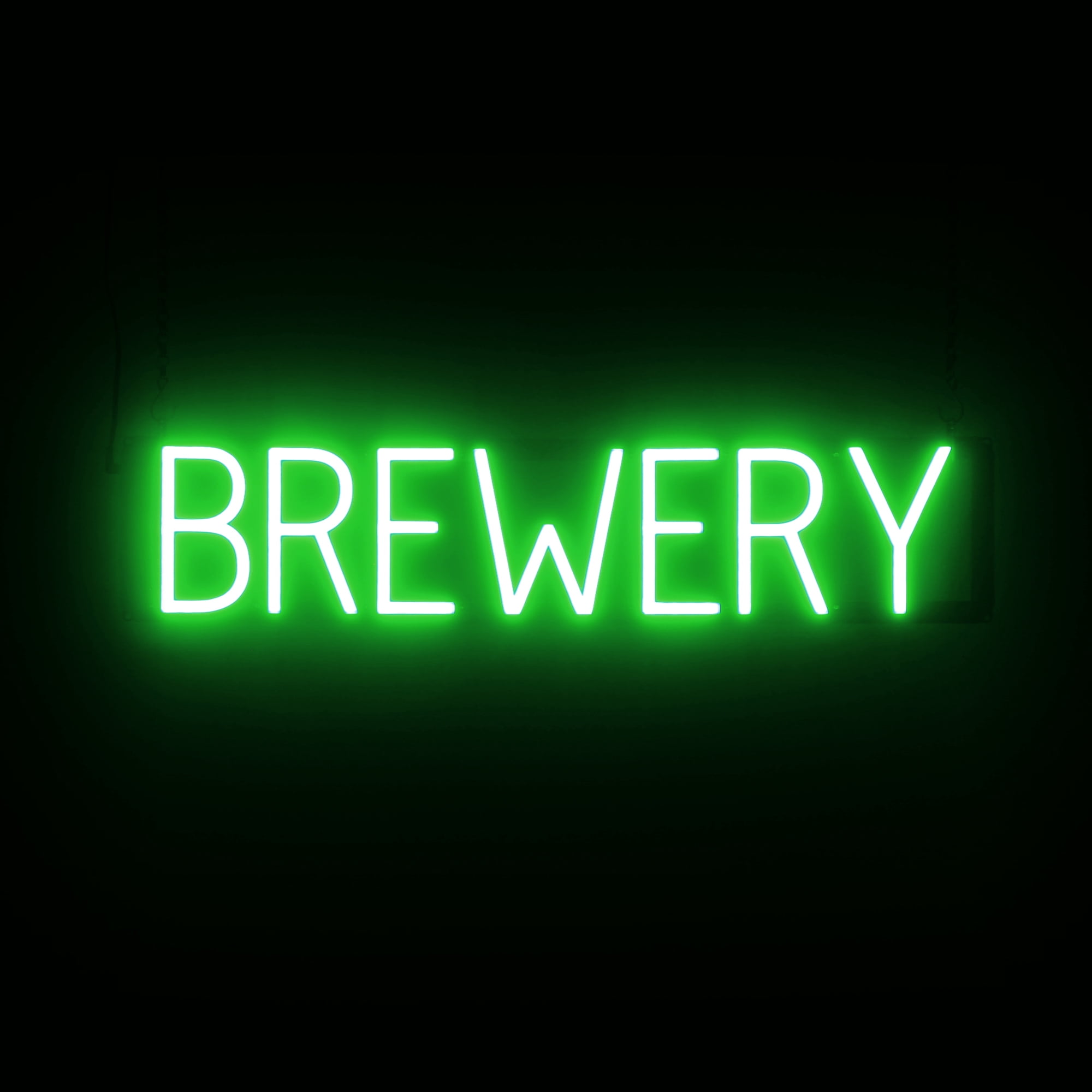 SpellBrite BREWERY LED Sign for Business. 29.1" x 6.3" Green BREWERY ...