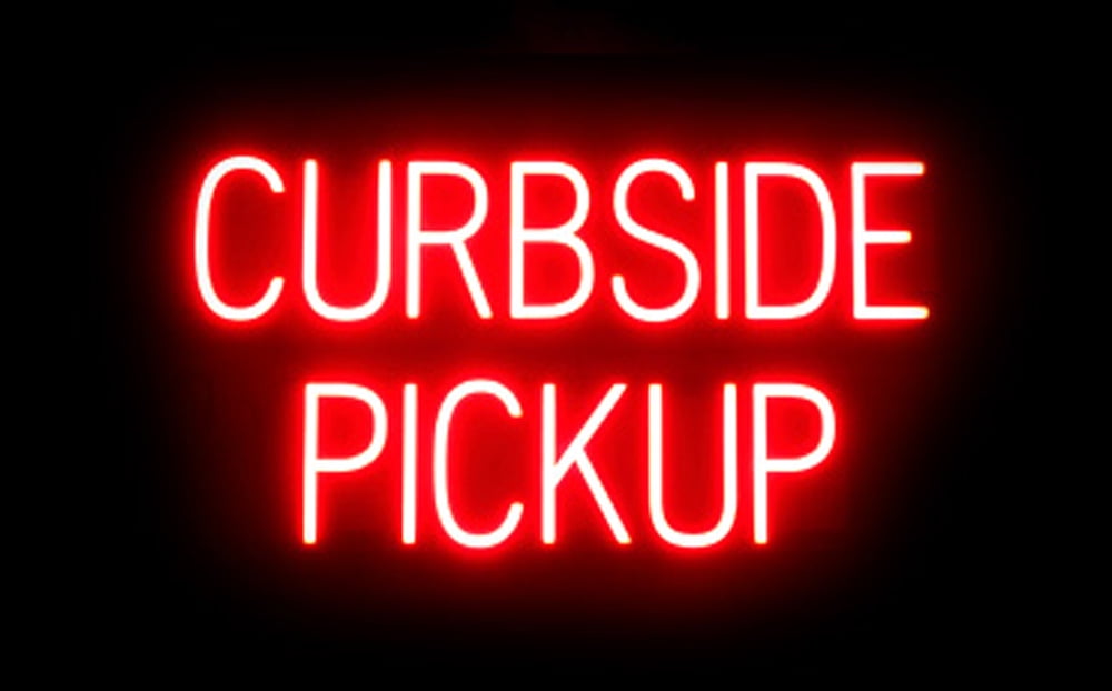 SpellBrite CURBSIDE PICKUP LED Sign for Business. 30.1" x 15.0" Red ...