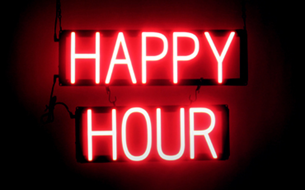 SpellBrite HAPPY HOUR LED Sign for Business. 21.0" x 15.0" Red HAPPY ...