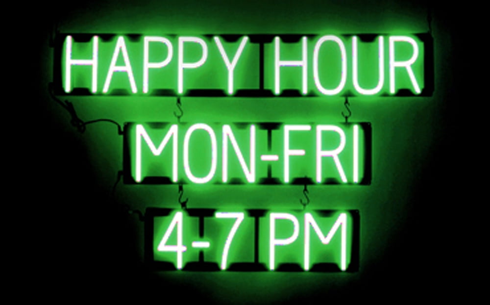 SpellBrite HAPPY HOUR MON-FRI 4-7 PM LED Sign for Business. 38.0" x 23. ...