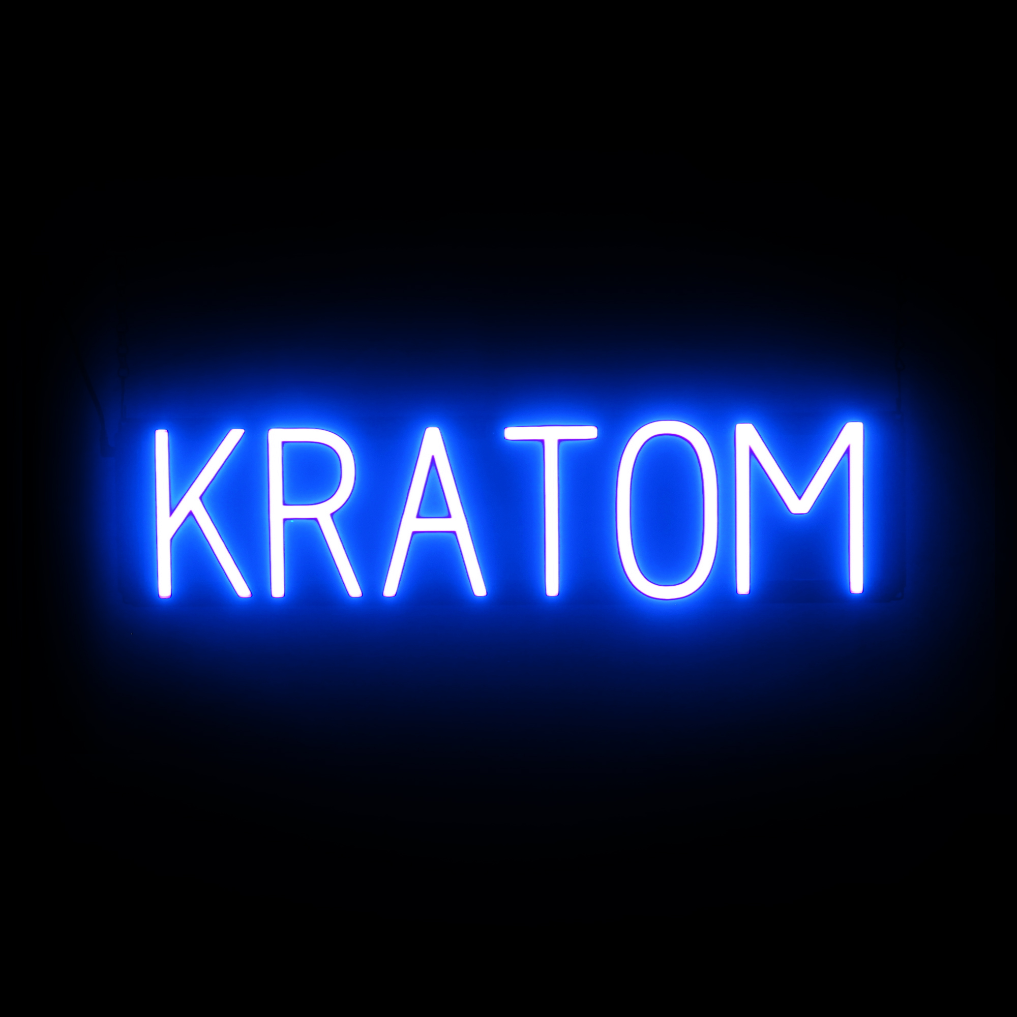 SpellBrite KRATOM LED Sign for Business. 25.9" x 6.3" Blue KRATOM Sign ...