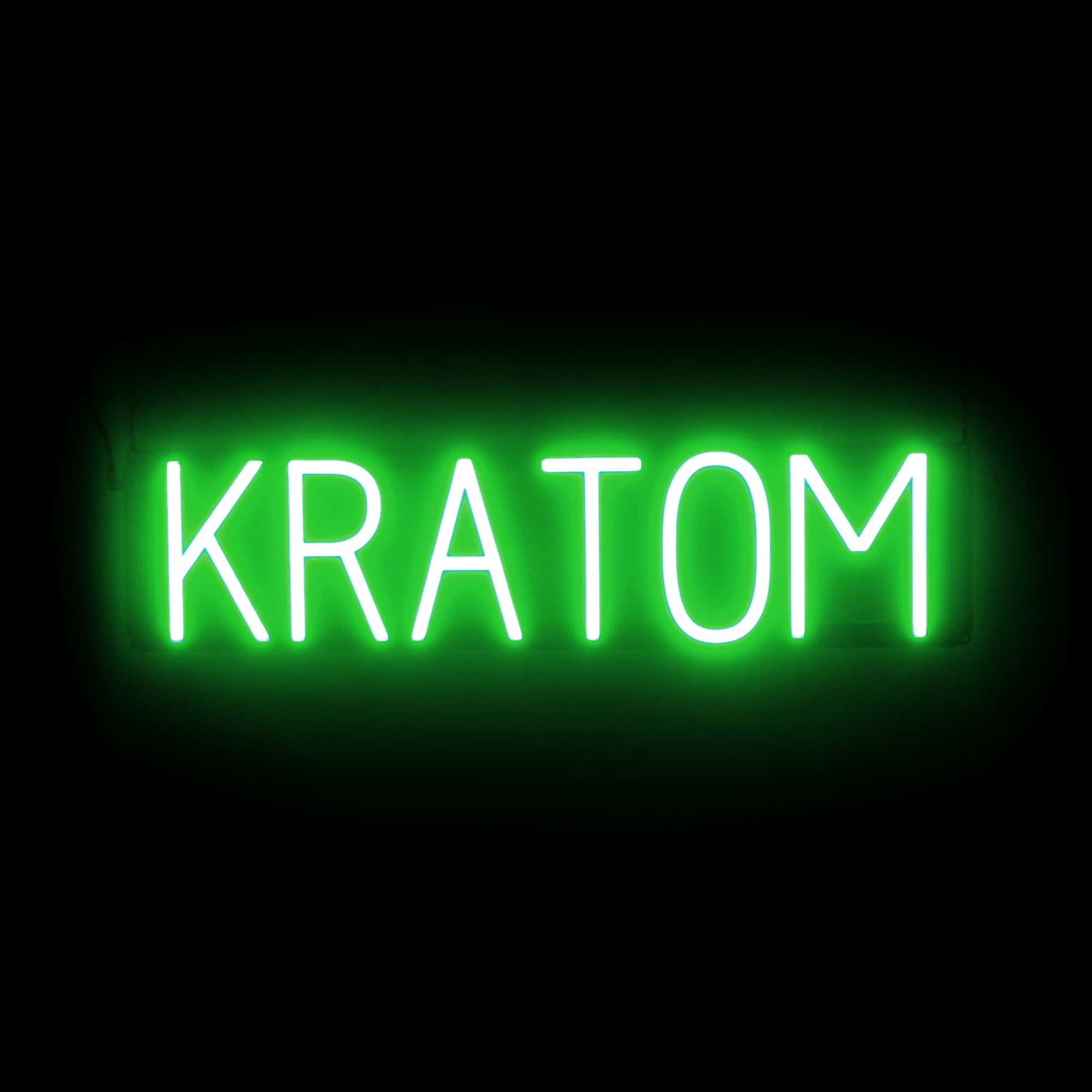 SpellBrite KRATOM LED Sign for Business. 25.9" x 6.3" Green KRATOM Sign ...