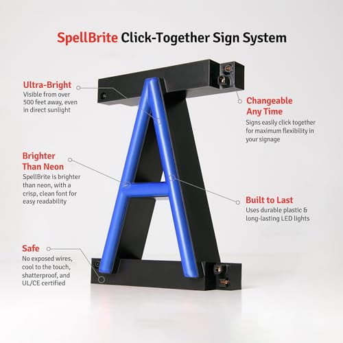 SpellBrite LED Ampersand | Build Changeable DIY Signs with Blue LED ...