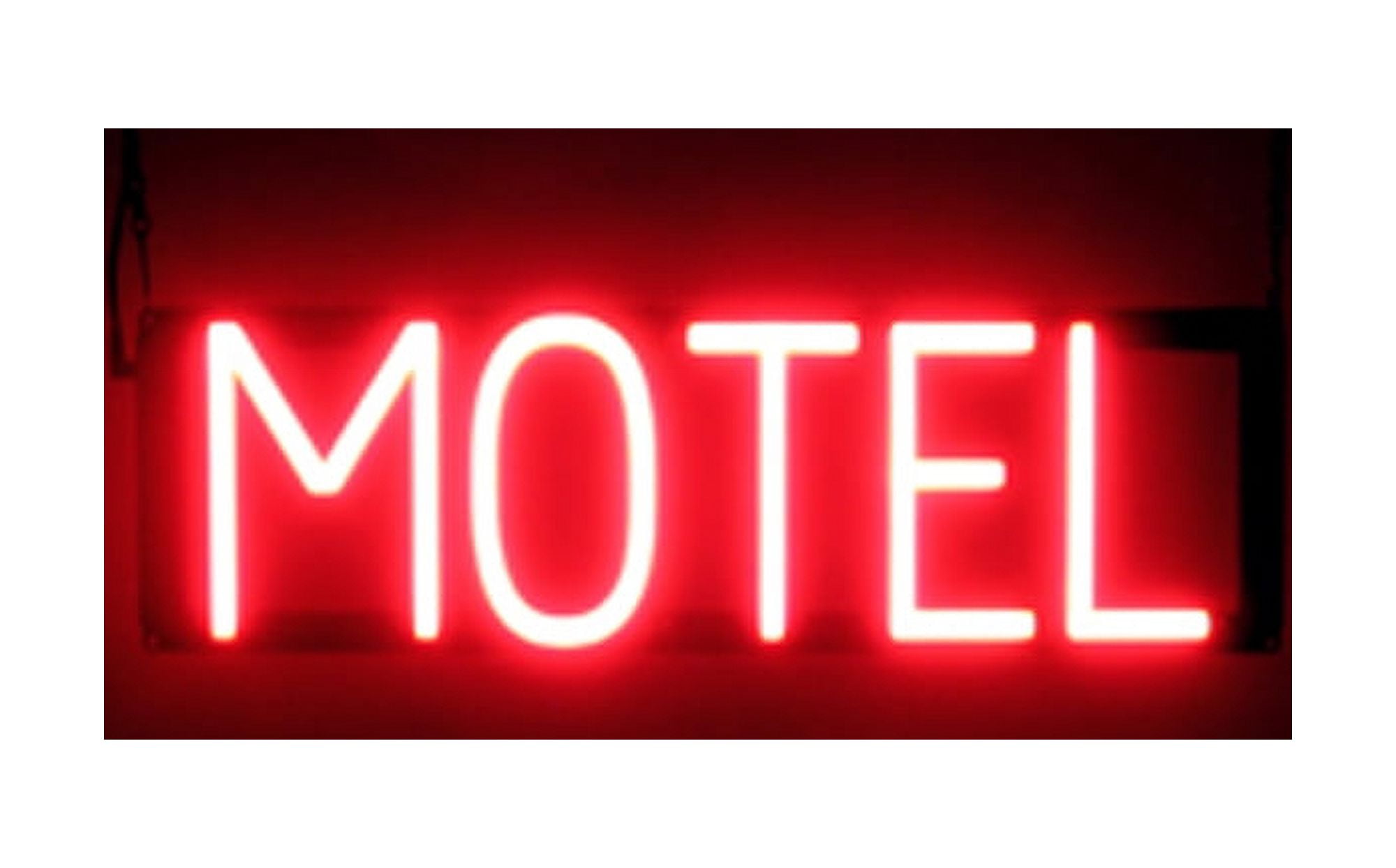 SpellBrite MOTEL LED Sign for Business. 20.8" x 6.3" Red MOTEL Sign Has ...