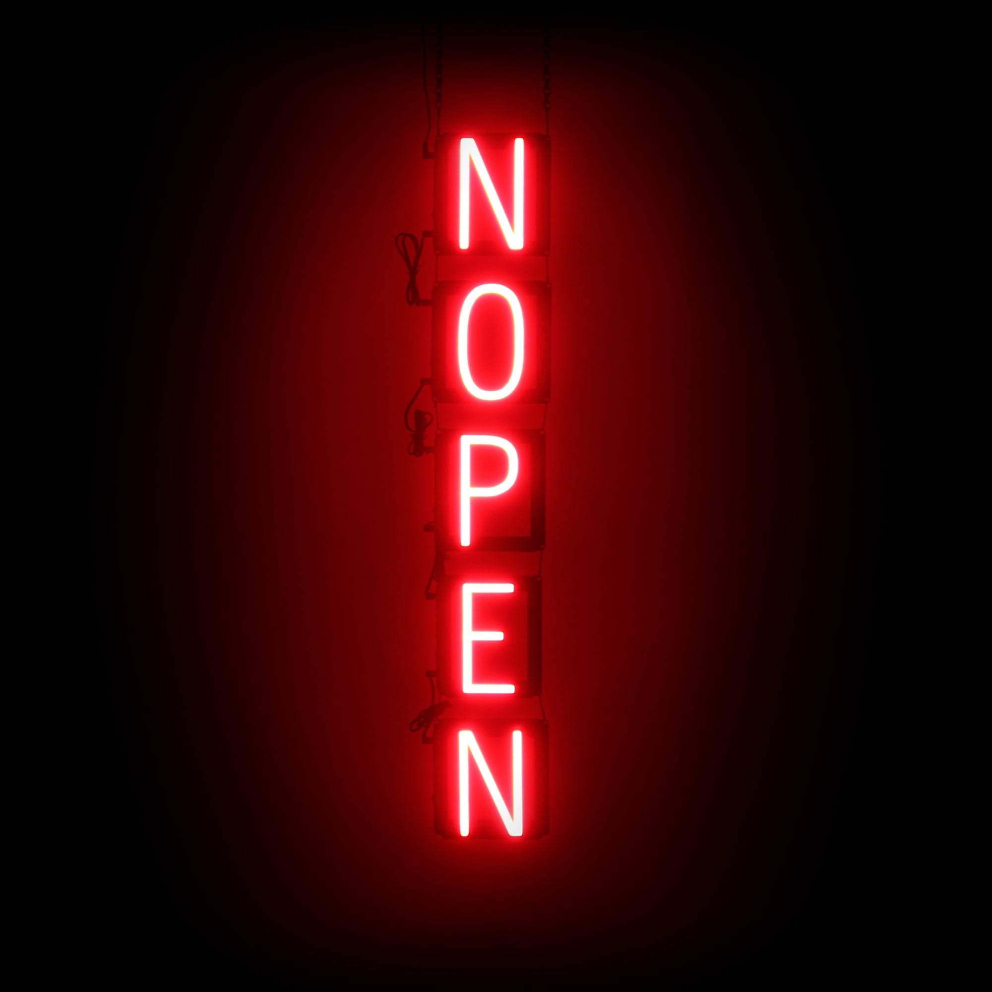 SpellBrite NOPEN LED Sign for Business. 6.0" x 41.3" Red NOPEN Sign Has ...