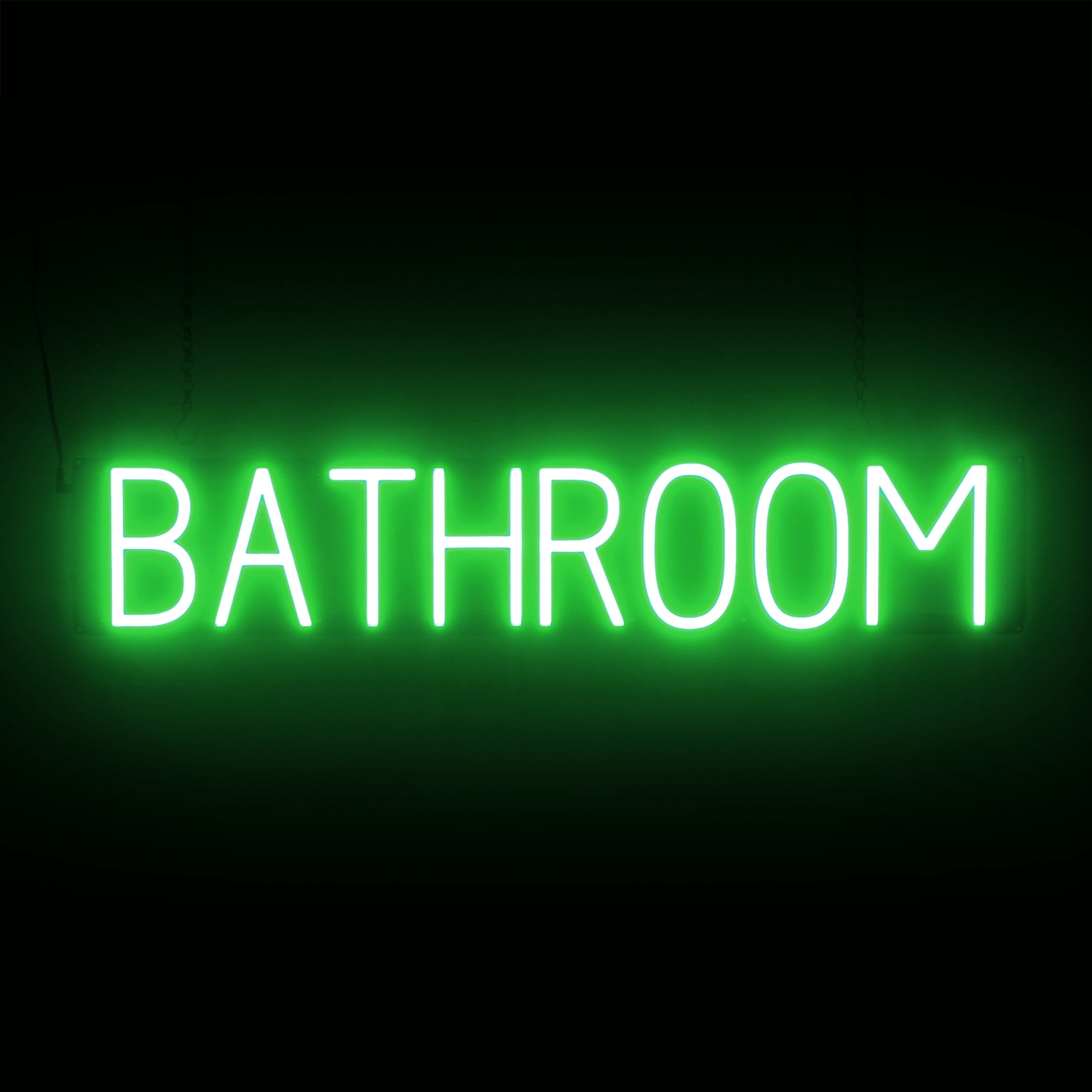 SpellBrite Neon-LED BATHROOM Sign With Dimming Capability. LED Bathroom ...
