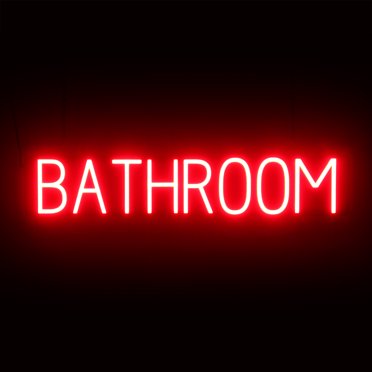 SpellBrite Neon-LED TOILET Sign With Dimming Capability. LED Bathroom ...