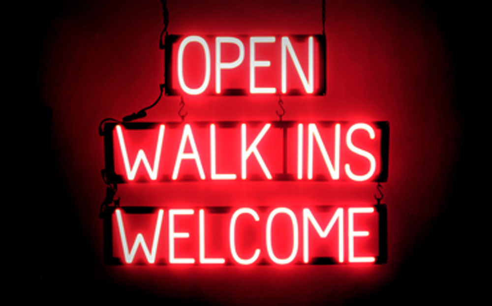 SpellBrite OPEN WALK INS WELCOME LED Sign for Business. 29.8" x 23.8 ...