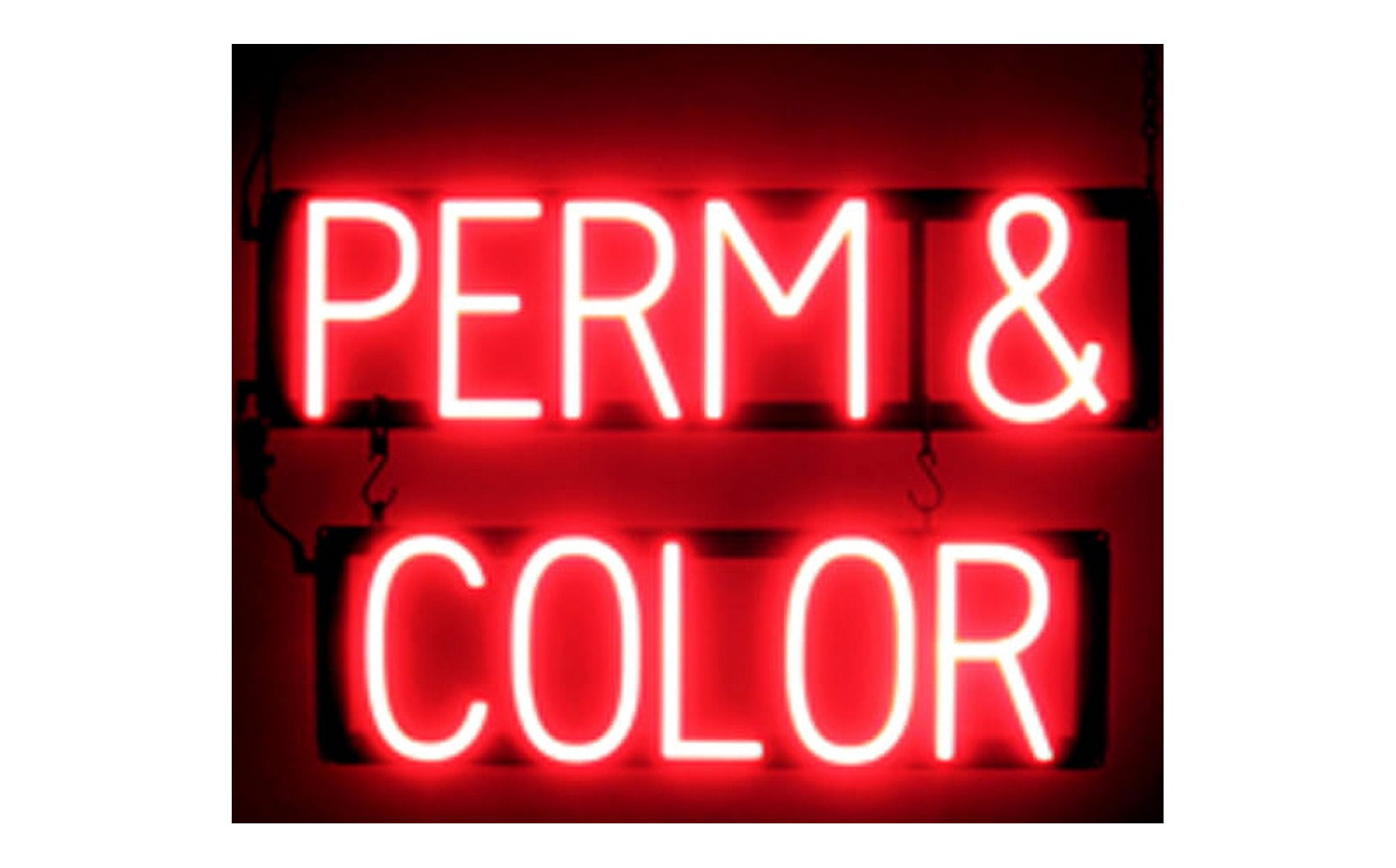 SpellBrite PERM & COLOR LED Sign for Business. 23.3" x 15.0" Red PERM ...