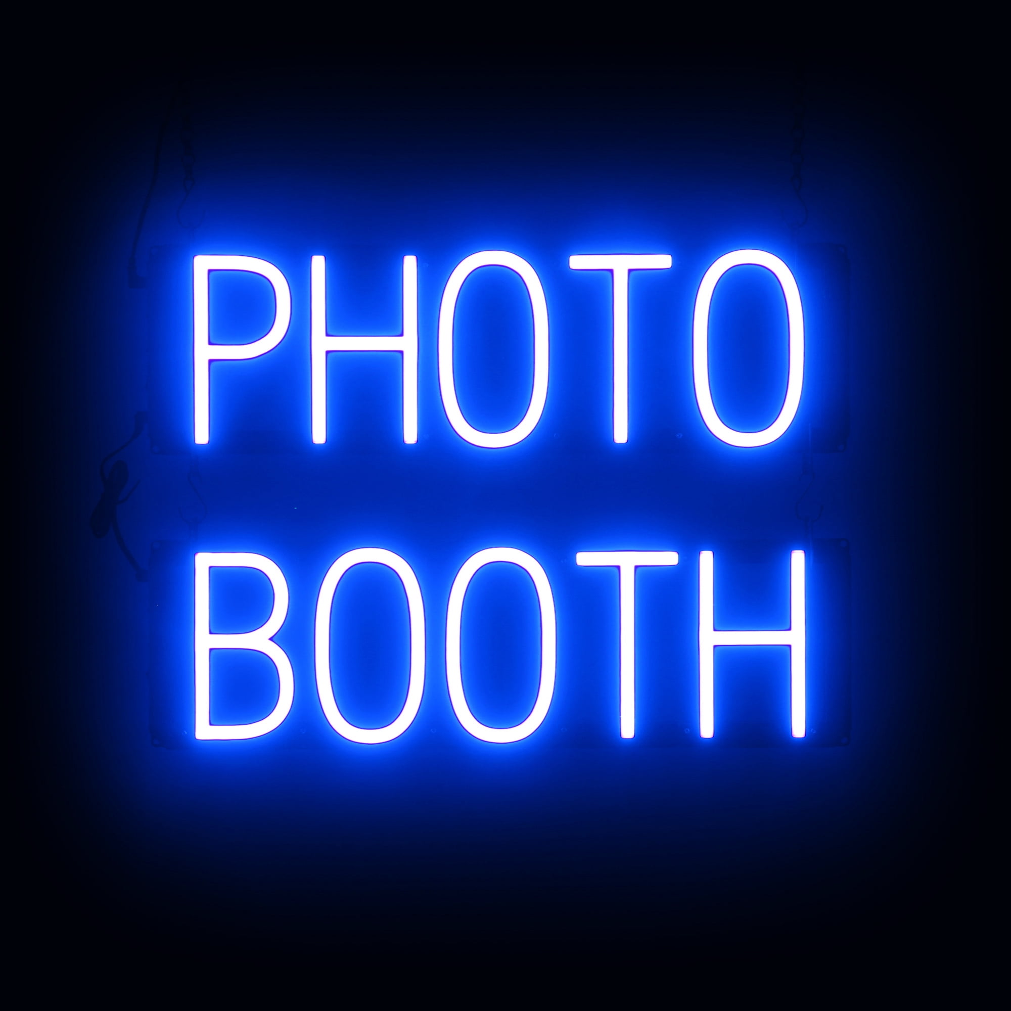 SpellBrite PHOTO BOOTH LED Sign for Business. 20.9" x 15" Blue PHOTO ...