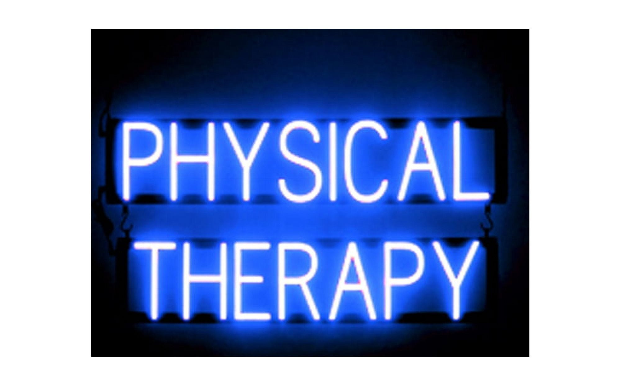 SpellBrite PHYSICAL THERAPY LED Sign for Business. 29.3" x 15.0" Blue ...