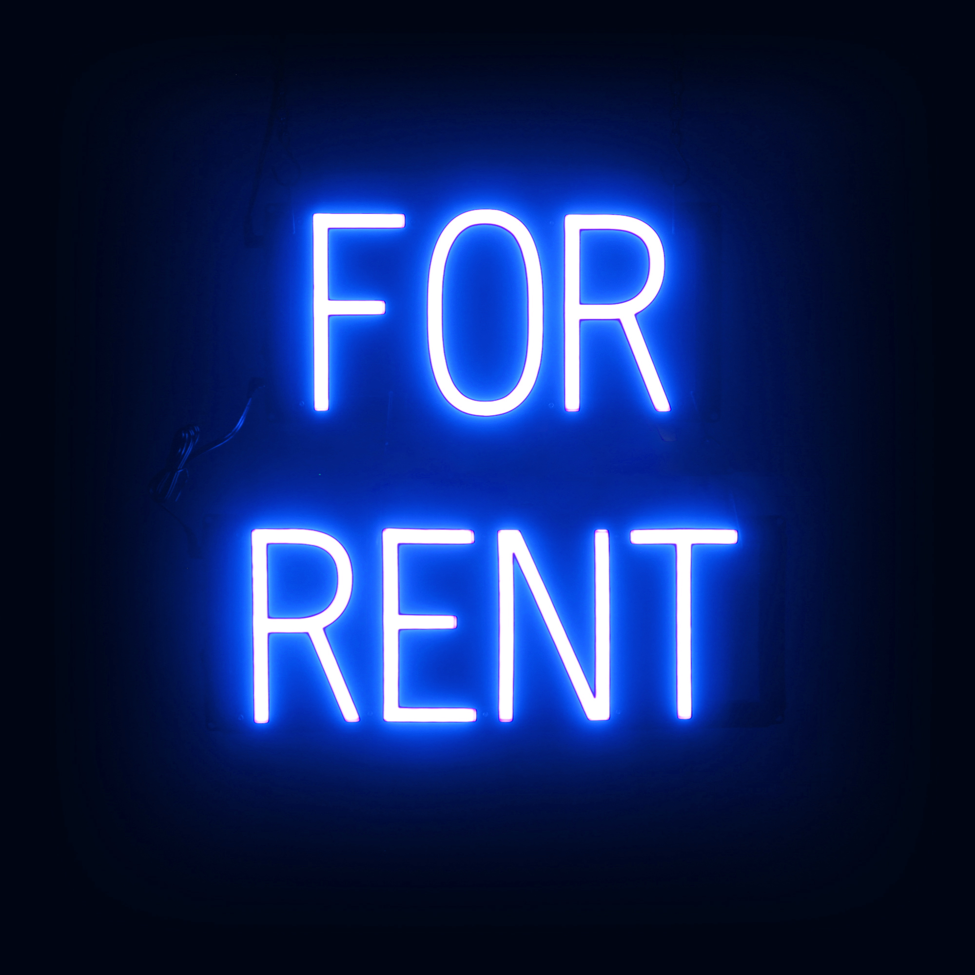 SpellBrite FOR RENT LED Sign for Business. 16.4" x 15" Blue FOR RENT ...