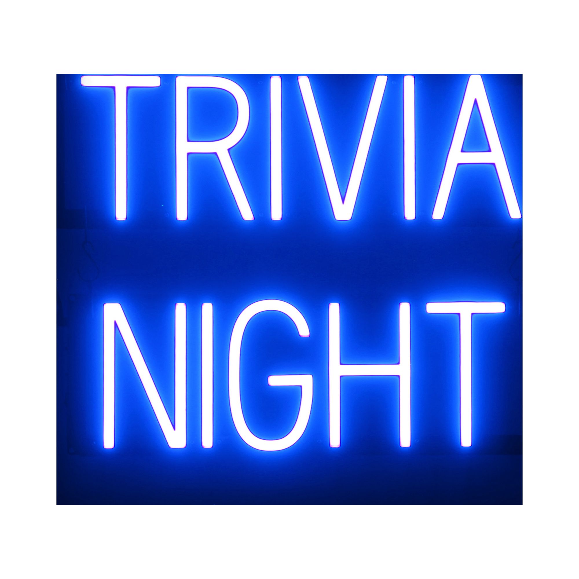 SpellBrite TRIVIA NIGHT LED Sign for Business. 19.8" x 15" Blue TRIVIA ...