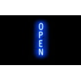SpellBrite VERTICAL OPEN LED Sign for Business. 6.0" x 32.5" Blue ...