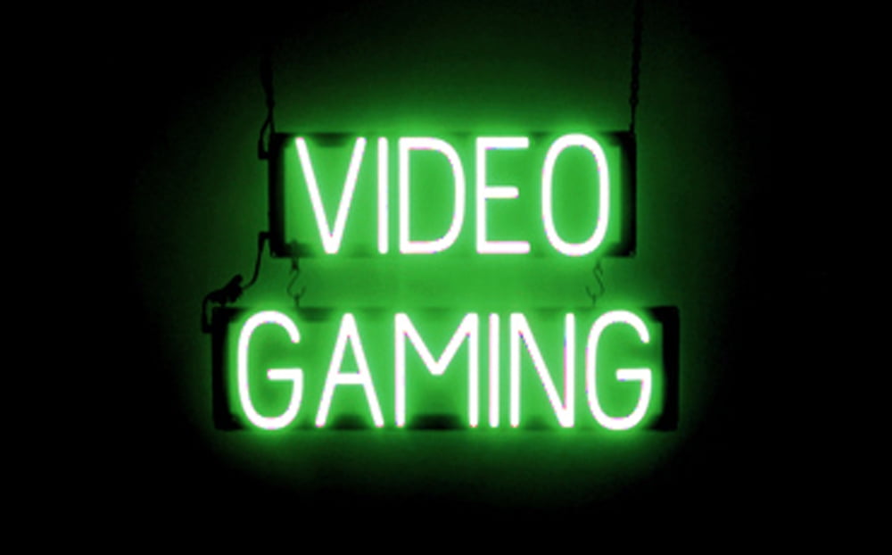 SpellBrite VIDEO GAMING LED Sign for Business. 23.5" x 15.0" Green ...