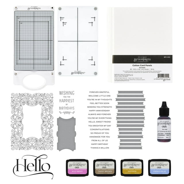 Spellbinders BetterPress LetterPress Starter Bundle: Card Making ...