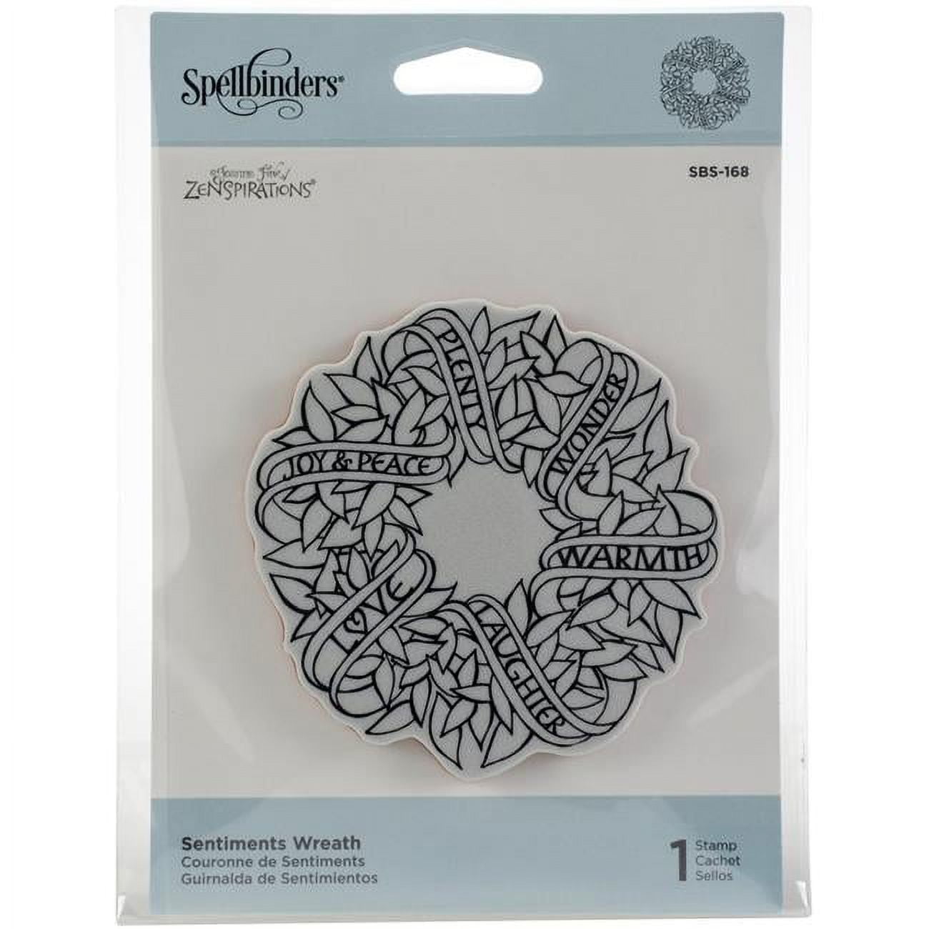 Spellbinders Cling Stamps-Sentiments Wreath - Walmart.com