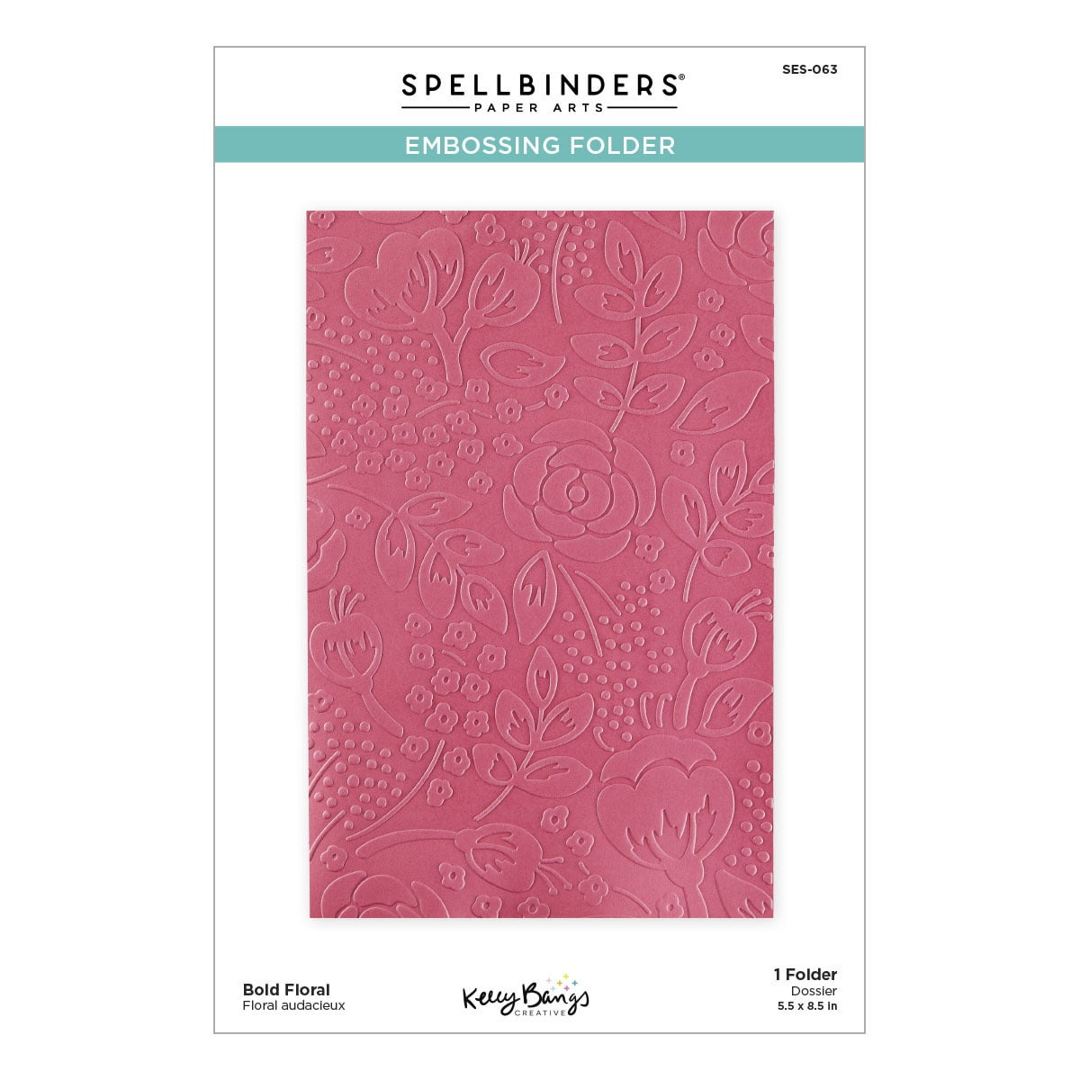 Spellbinders Embossing Folder by Kelly Bangs-Bold Floral - Walmart.com