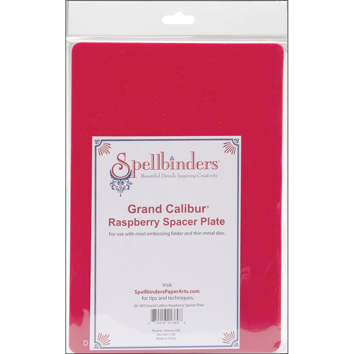 Spellbinders Grand Calibur Spacer Plate-8.25"X11.75" Raspberry ...