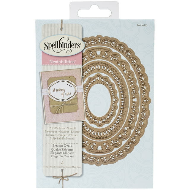 Spellbinders Nestabilities Decorative Elements Dies-Elegant Ovals ...