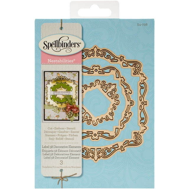 Spellbinders Nestabilities Decorative Elements Dies-Label 58 - Walmart.com
