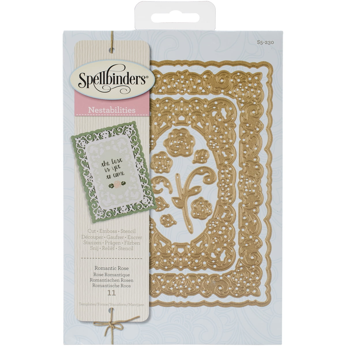 Spellbinders Nestabilities Decorative Elements Dies-Romantic Rose ...