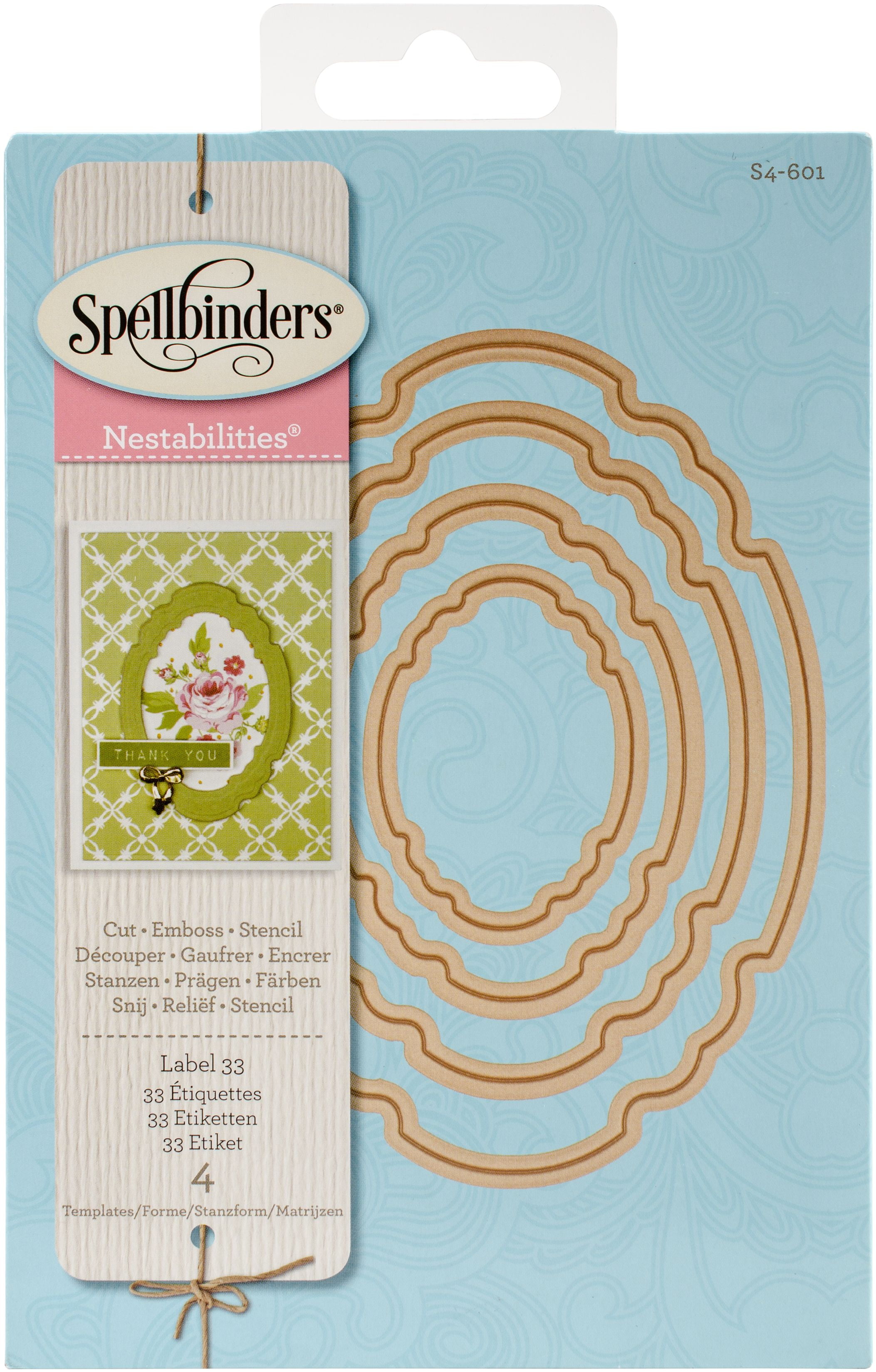 Spellbinders Nestabilities Dies By Stacey Caron Label 33 - Walmart.com