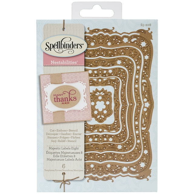 Spellbinders Nestabilities Dies-Majestic Labels 8 - Walmart.com