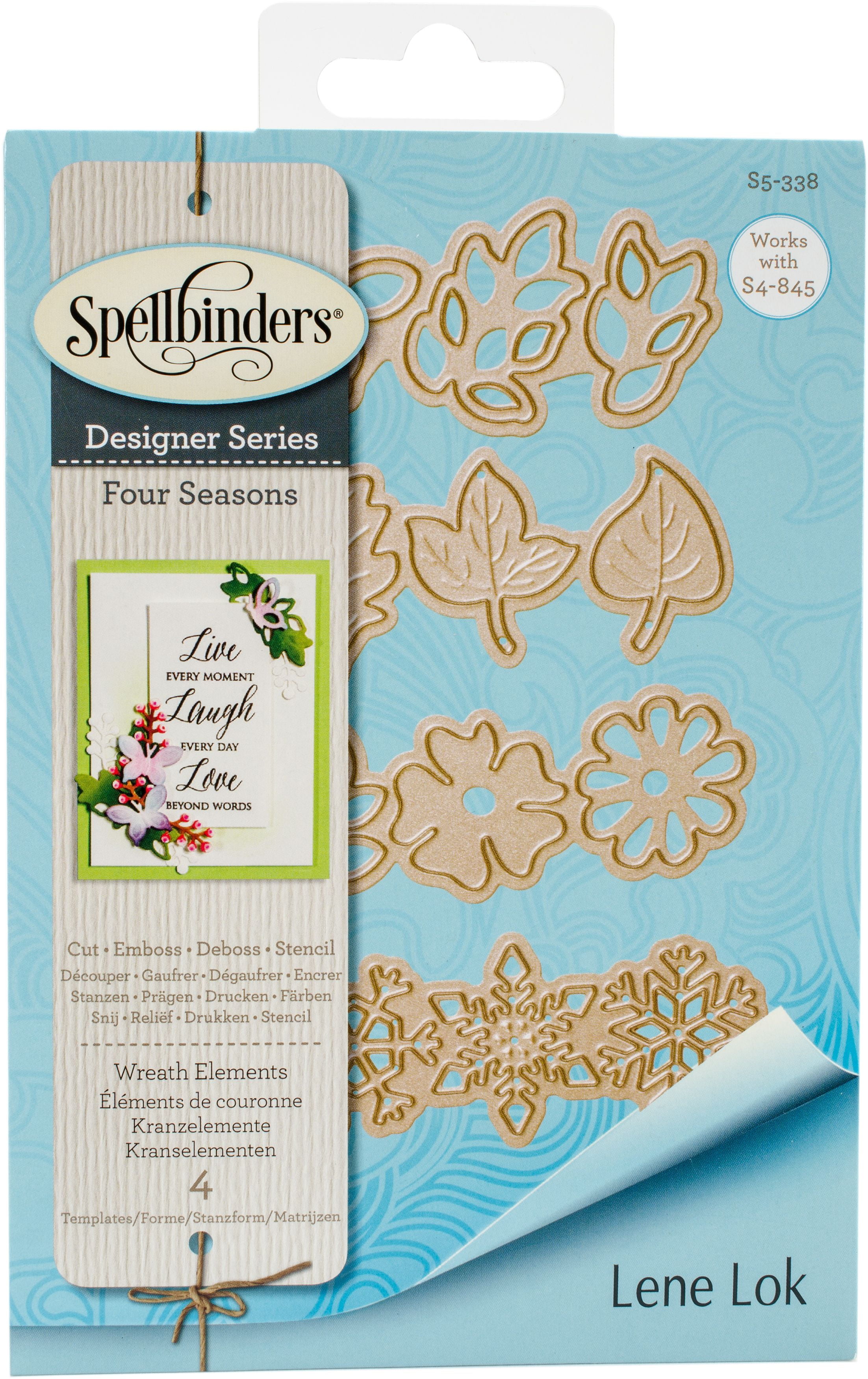 Spellbinders Shapeabilities Dies By Lene Lok-Four Seasons-Wreath ...