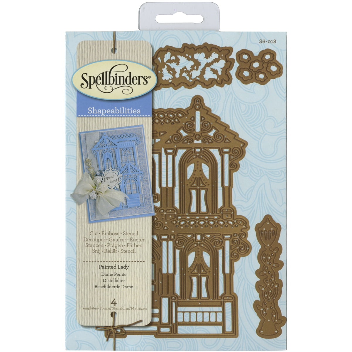 Spellbinders Shapeabilities Dies-Painted Lady, Pk 1, Spellbinders ...