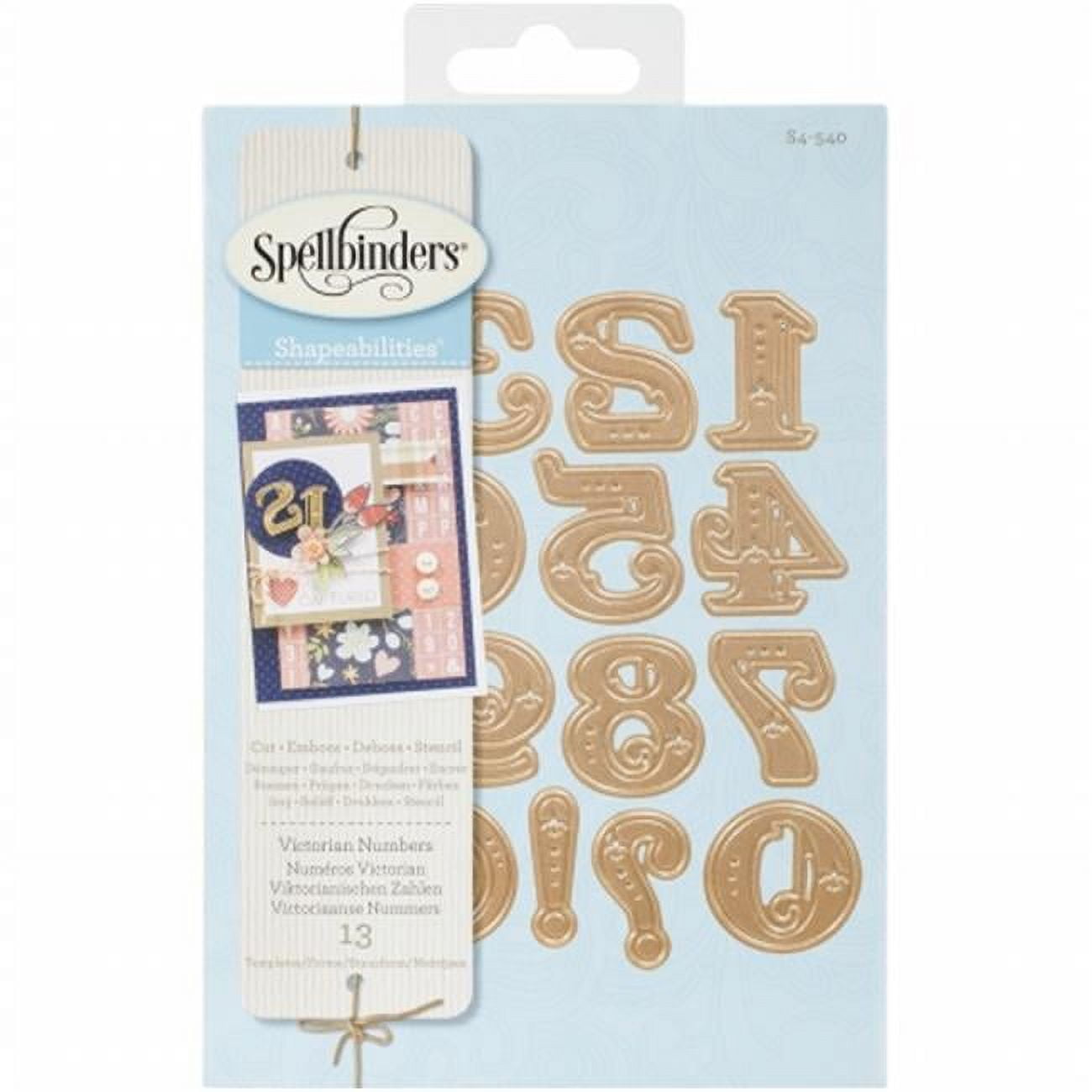 Spellbinders Shapeabilities Dies-Victorian Numbers - Walmart.com