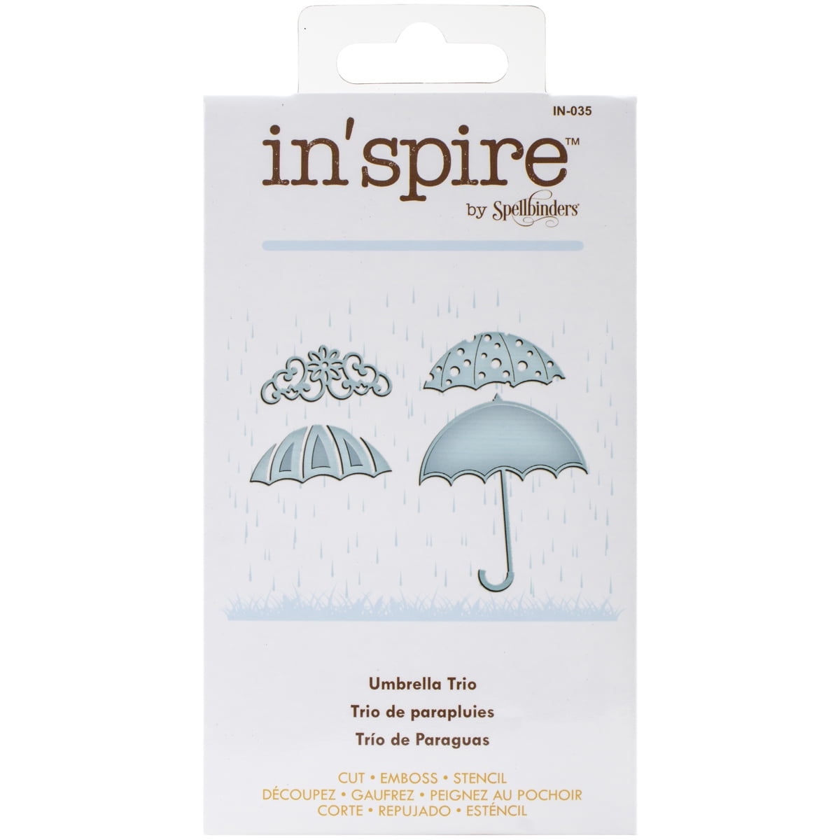 Spellbinders Shapeabilities In'spire Die-Umbrella Trio, Pk 1 ...