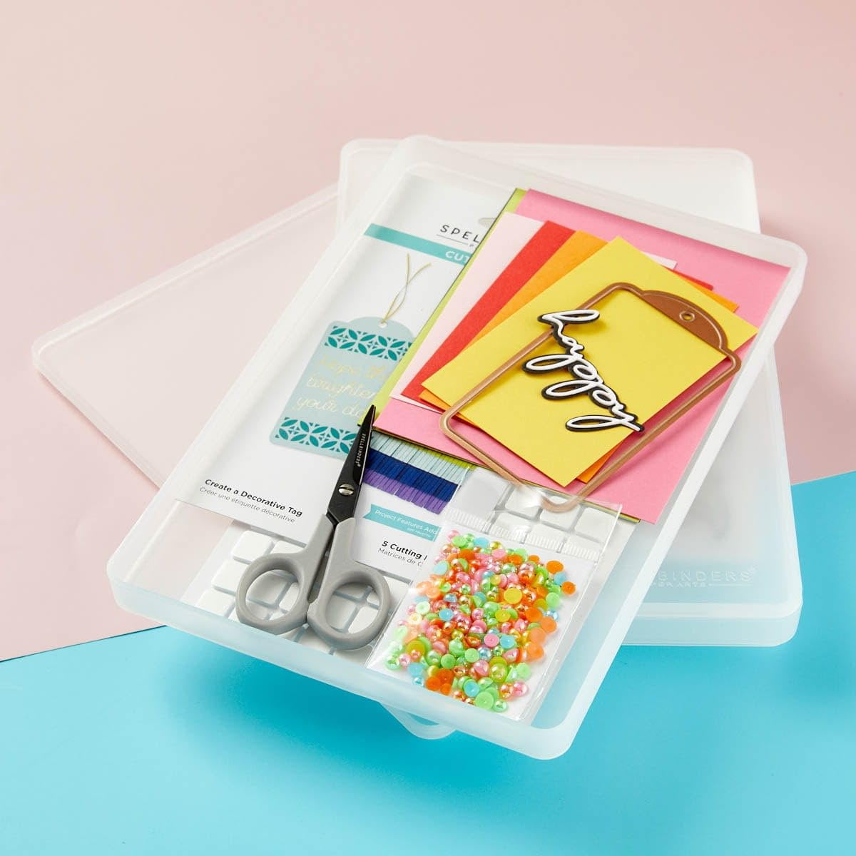Spellbinders [ Stackable Large Set (2 Trays, 2 Lids) Craft STAX Storage ...