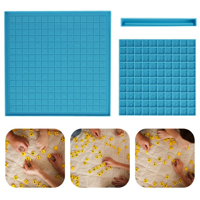 Spelling Board Mold Set - DIY Silicone Puzzle Game Resin Mold Game ...