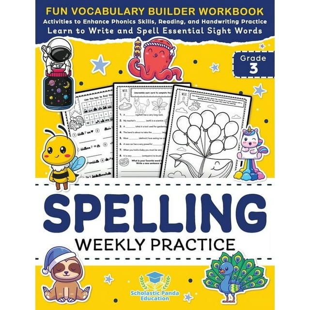 Spelling Weekly Practice For 3rd Grade - Walmart.com