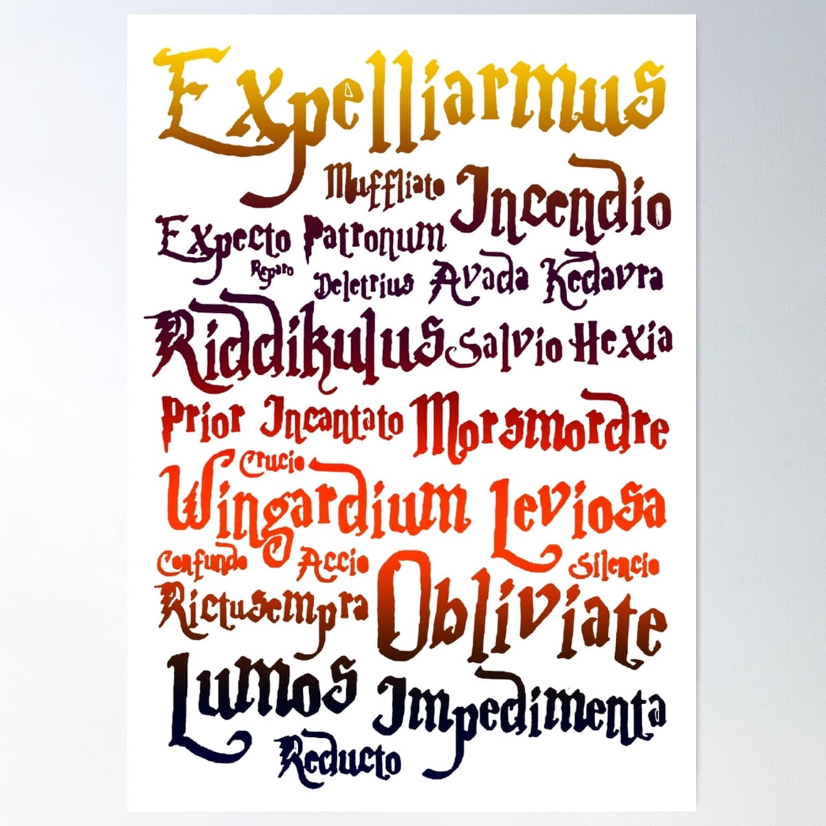 Spells Poster Wall Art, Modern Wall Decor For Living Room Bedroom, 8x12 ...