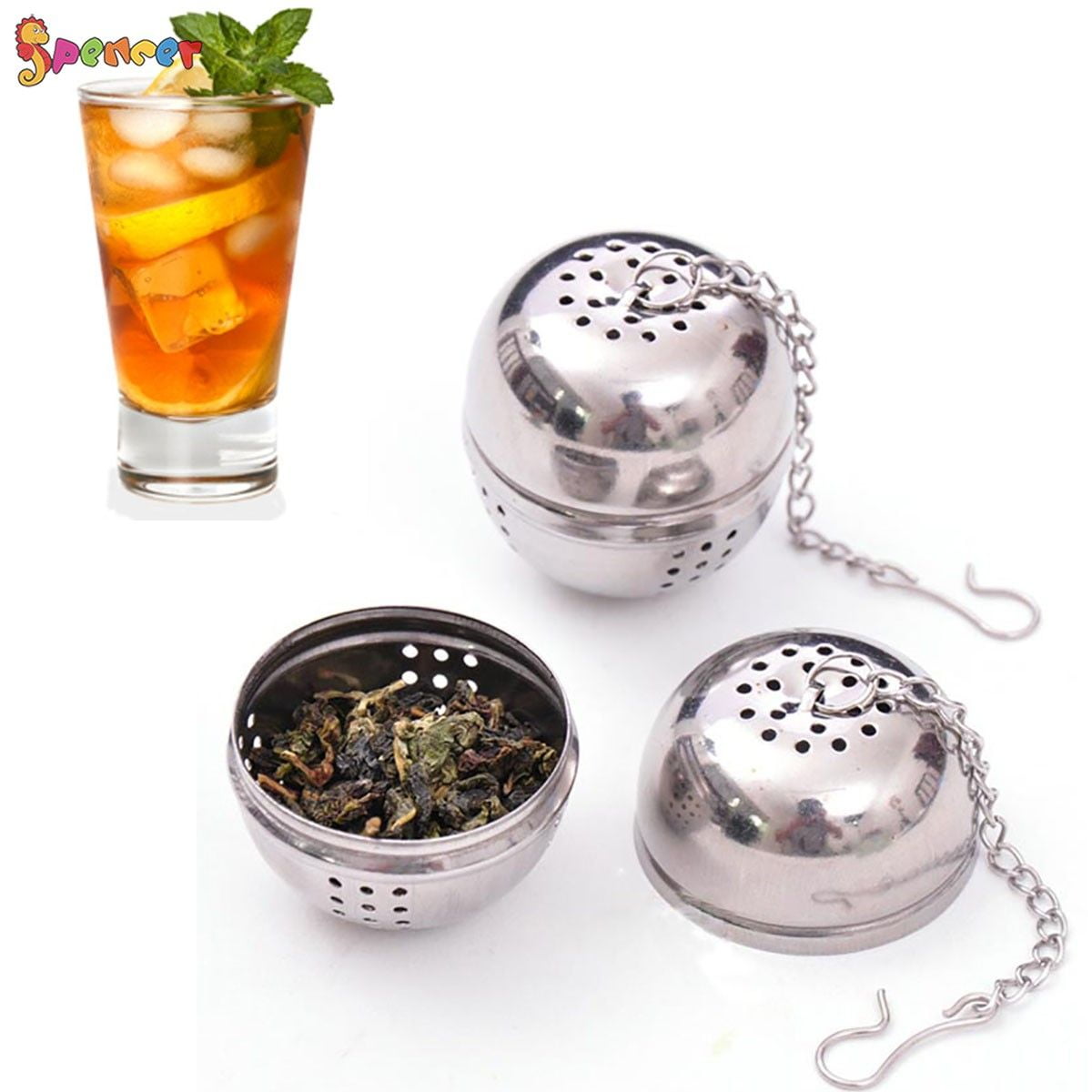 Spencer 2/4/6 Pcs 1.5Inch Stainless Steel Ball Tea Infuser Mesh Filter ...