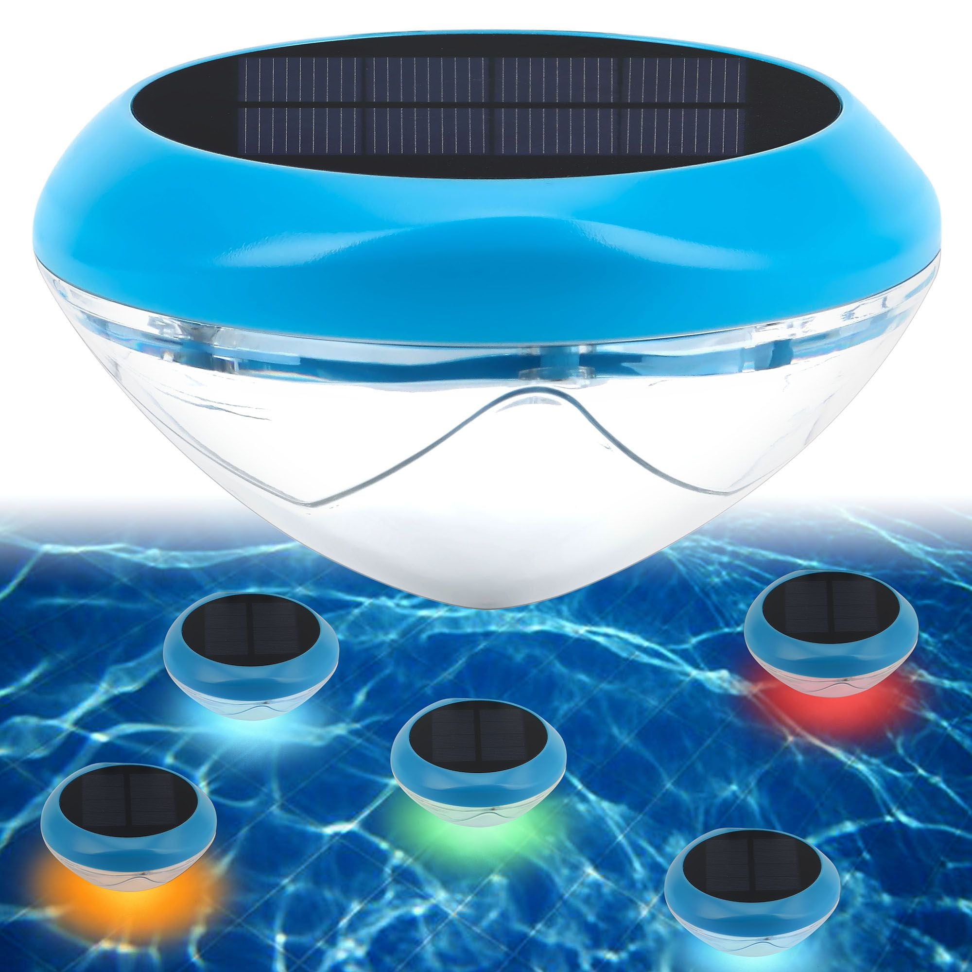 Spencer 2 Pack Solar Floating Pool Lights Outdoor Garden Pond Swimming ...