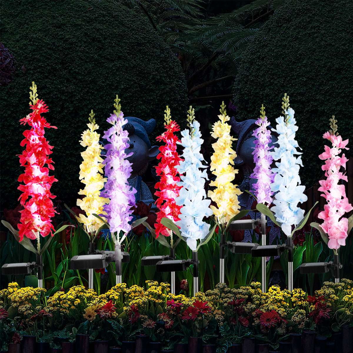 Spencer 2 Pack Solar Lights Outdoor, IP65 Waterproof Solar Garden ...