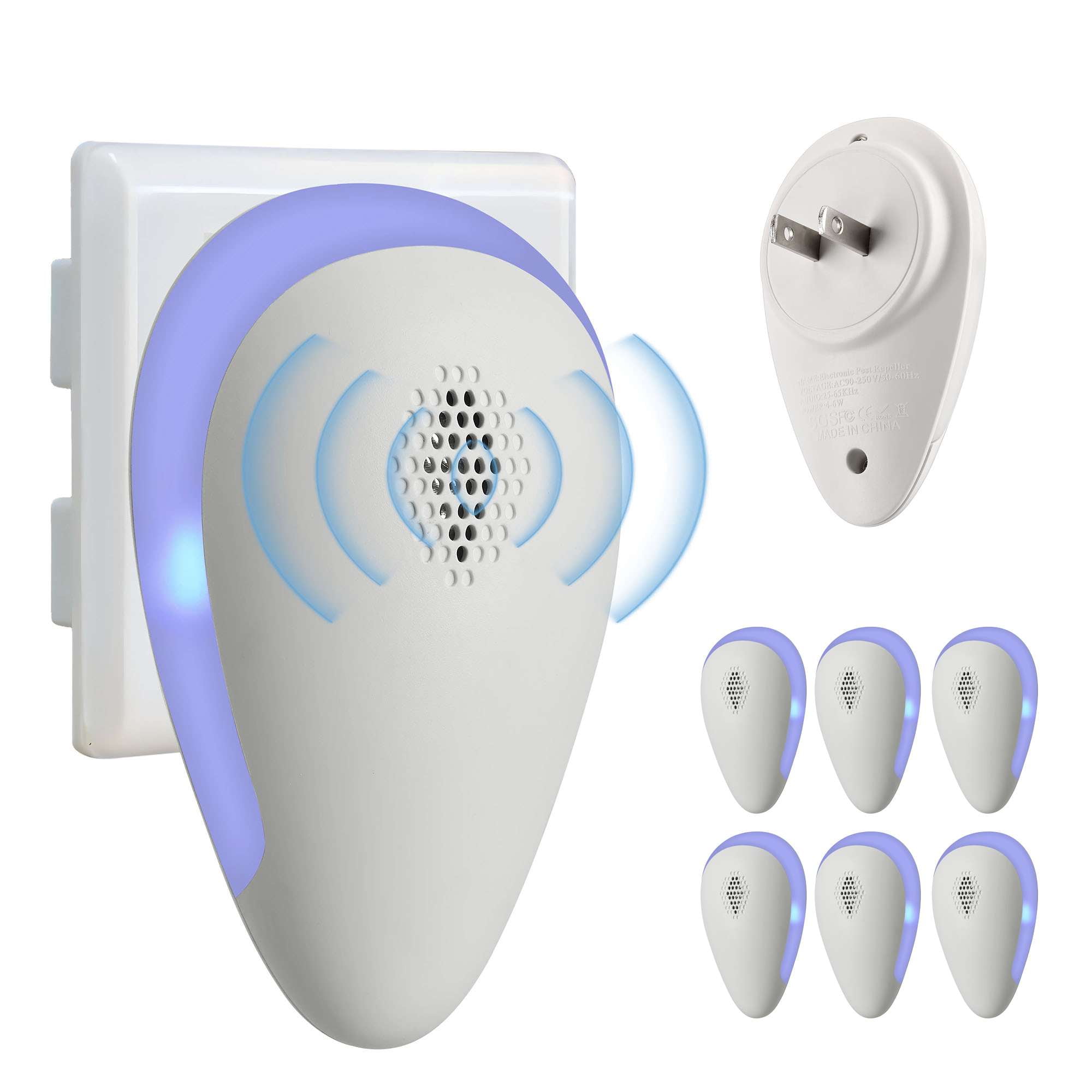 Spencer 2 Packs Ultrasonic Pest Repeller, Lickoon Electronic Pest ...