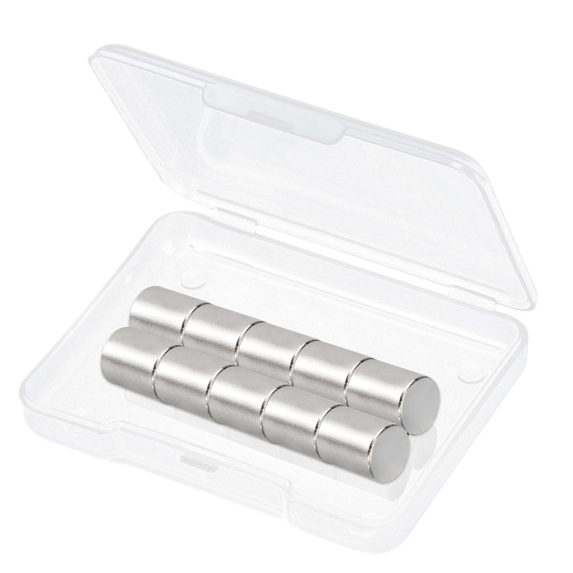 Spencer 20Pcs 8x10mm N45 Strong Cylinder Magnets Block Rare Earth ...