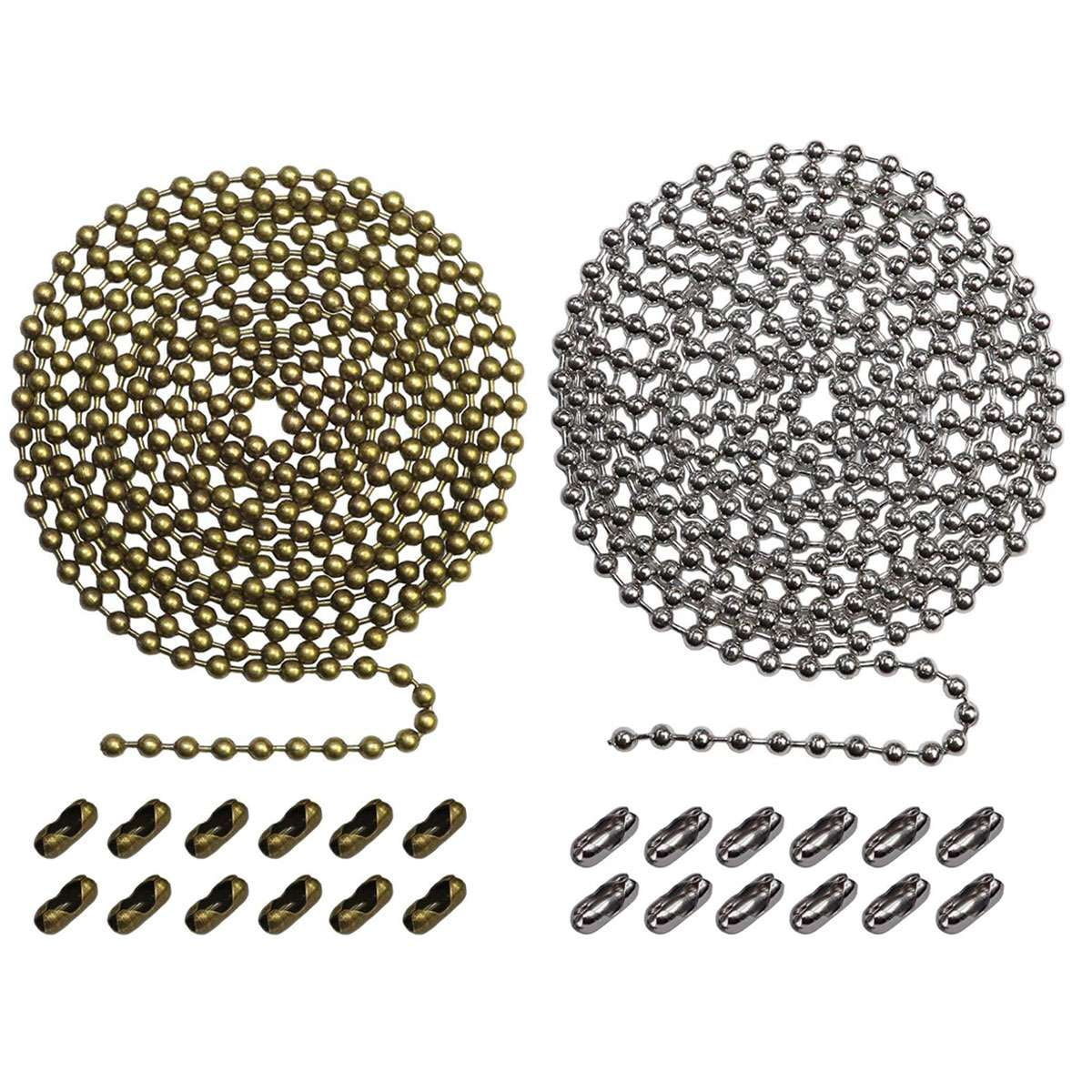 Spencer 2Pcs Beaded Pull Chain Extension with Connector for Ceiling Fan ...