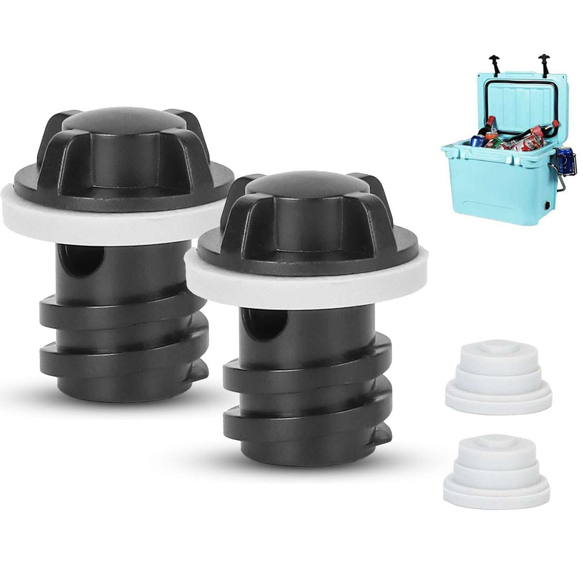 Spencer 4 Pack Cooler Drain Plug Replacement Cooler Leak-Proof ...