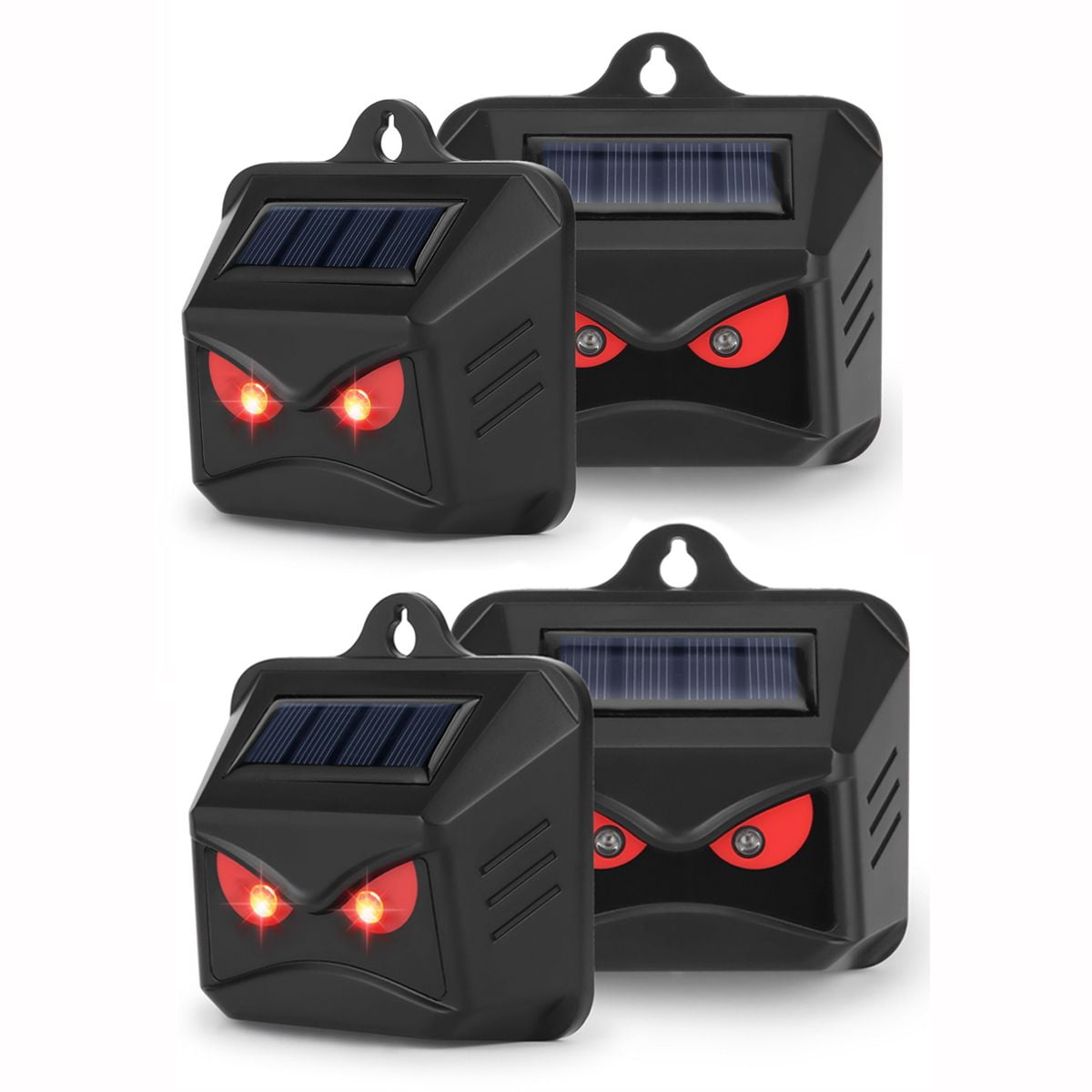 Spencer 4 Pack Solar Powered Animal Repeller, Predator Eye Animal ...