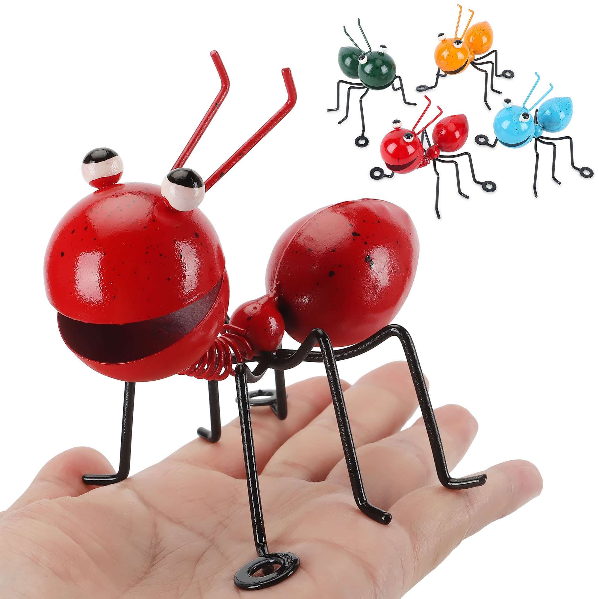 Spencer 4PCS Metal Ant Garden Yard Decor Outdoor Wall Art Decorations ...