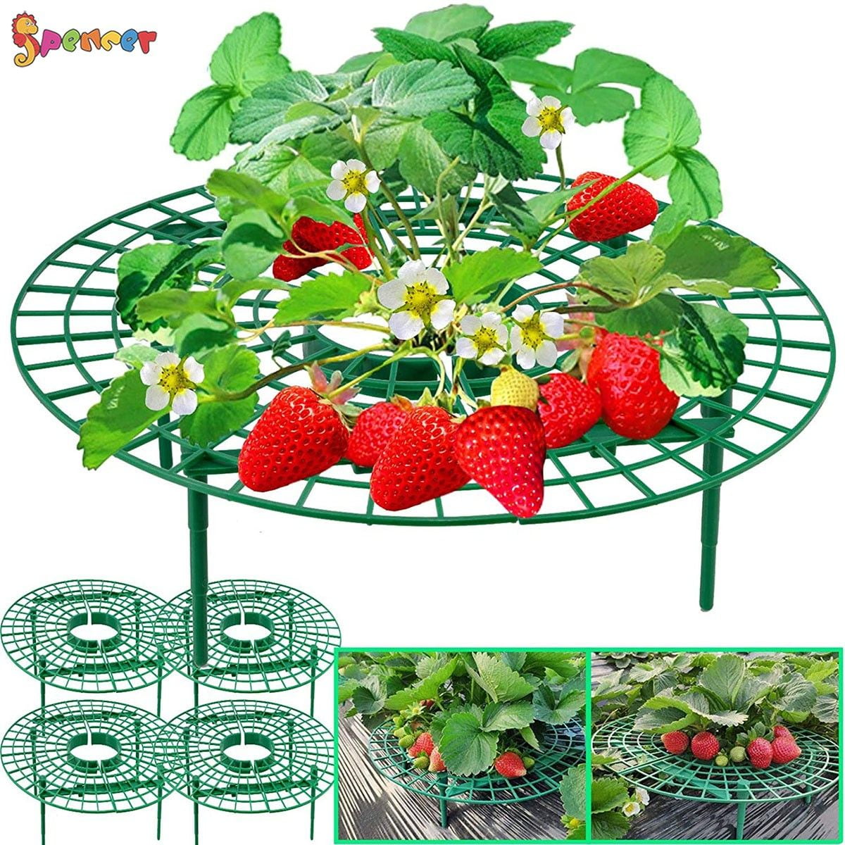 Spencer 5 Pack Strawberry Supports Stand Balcony Vegetable Rack Plant ...