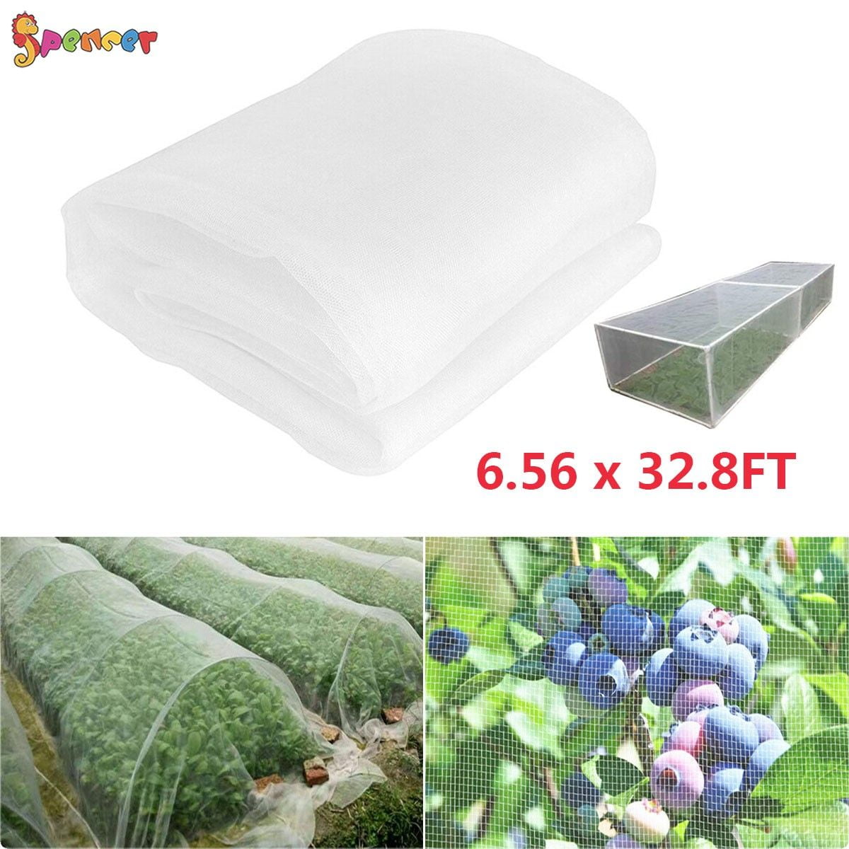 Spencer 6.56 x 32.8FT Mosquito Insect Bug Screen Netting, Garden ...