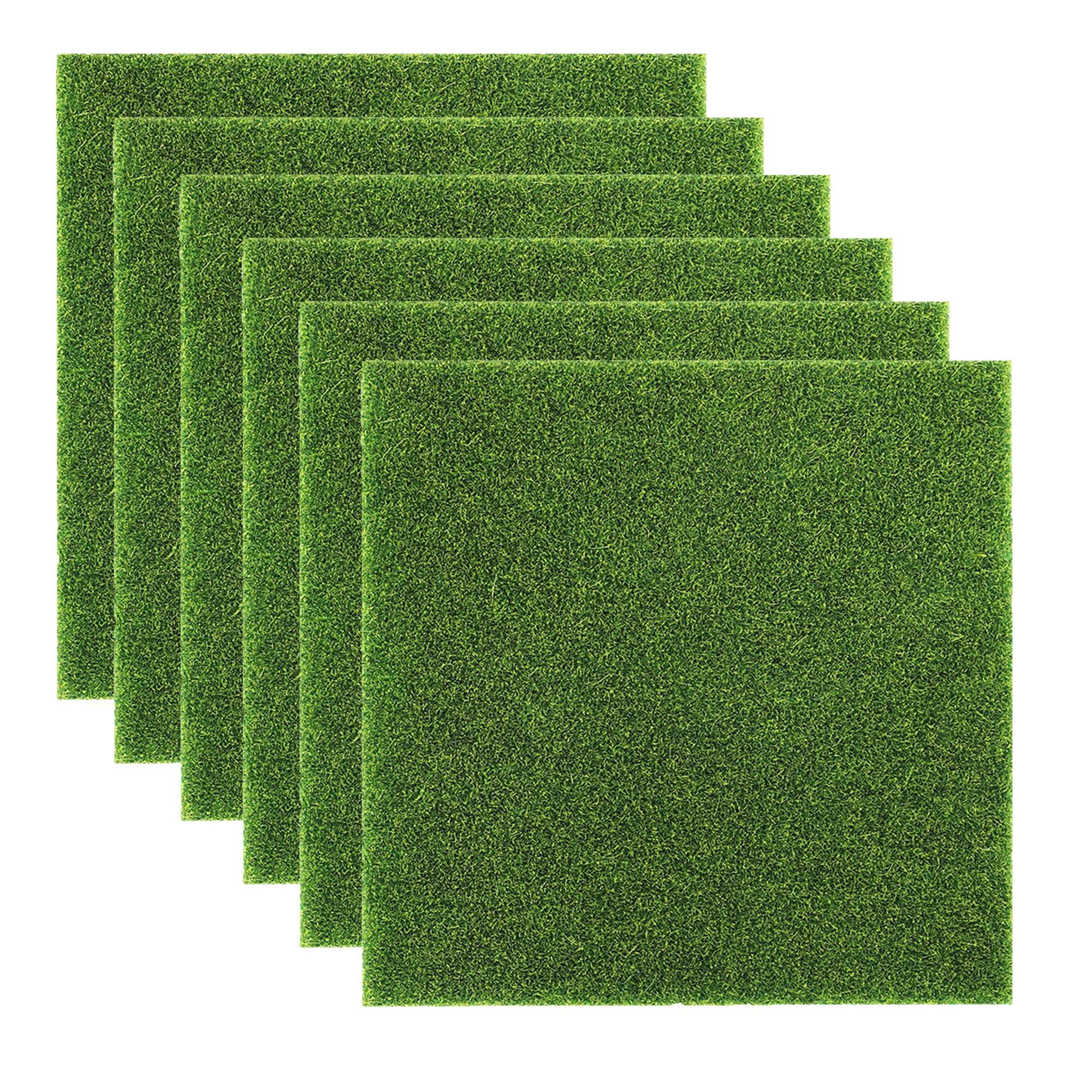 Spencer 6 Pack Fake Grass for Dollhouse Miniatures Garden, Mini Fairy ...