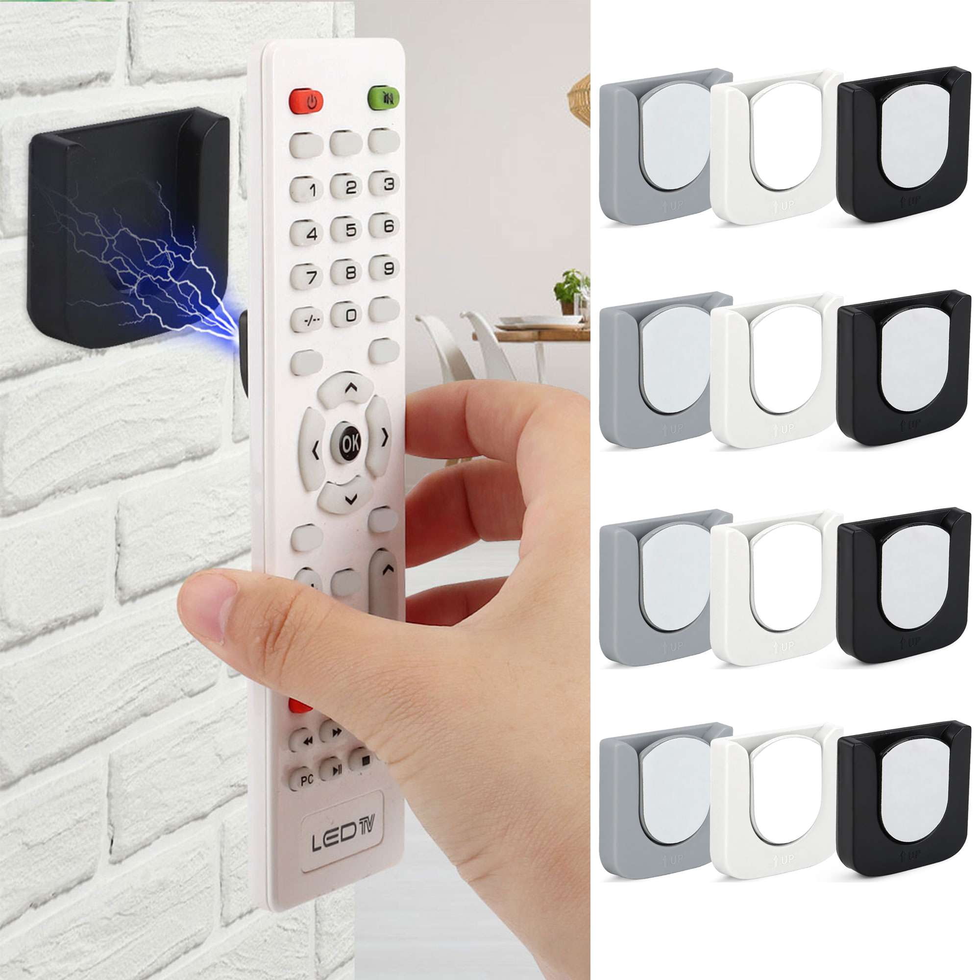 Spencer 6 Pack Magnetic Remote Control Holder Wall Mount, Upgrade Slot ...