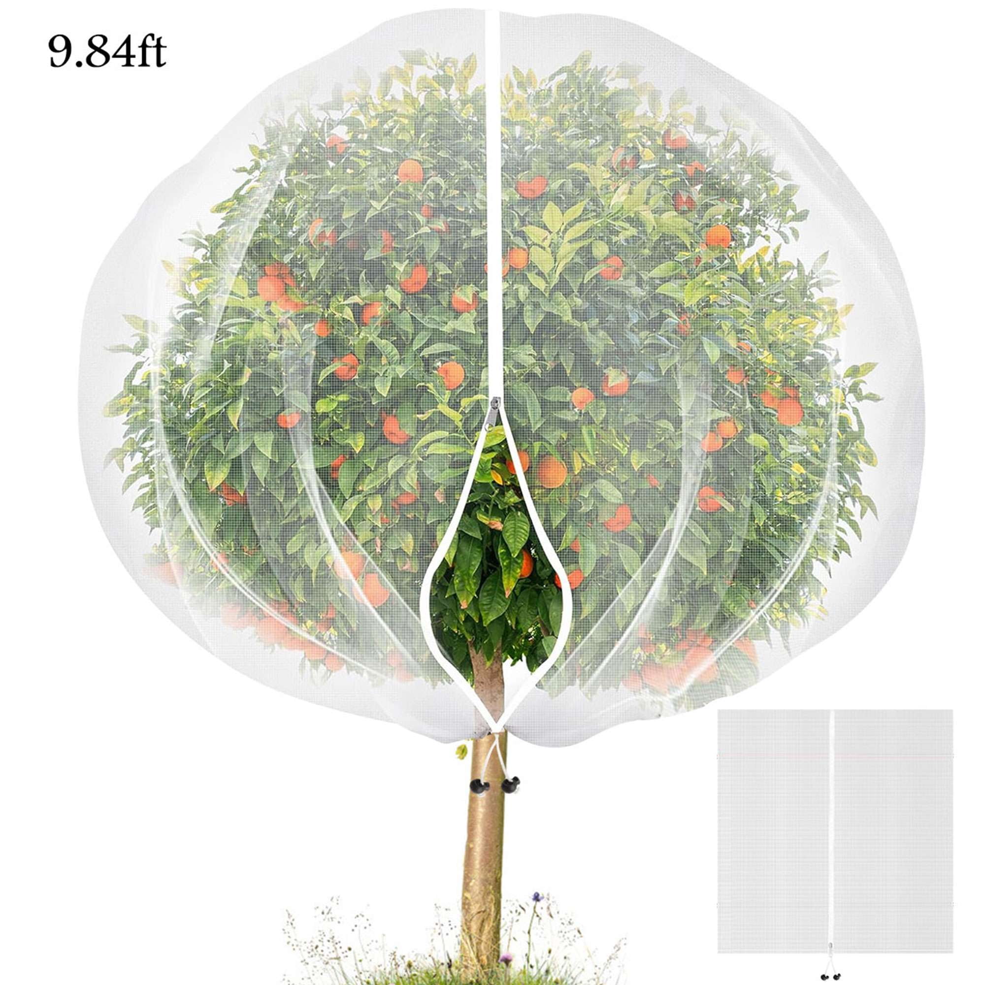 Spencer 9.8ftx9.8ft Large Fruit Tree Netting Bags Bird Netting for Garden Protection with Zipper ...